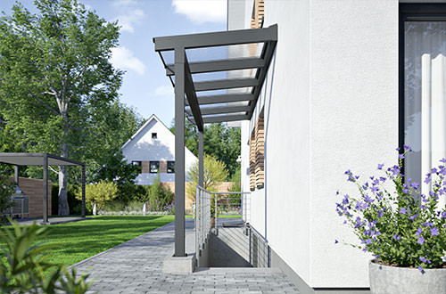 REXOstep® Kellerabgangsüberdachung mit Stegplatten ...