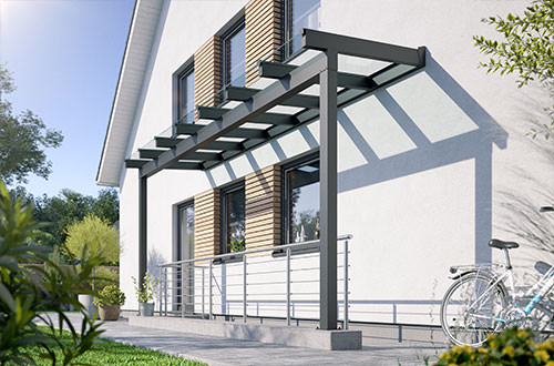 REXOstep® Kellerabgangsüberdachung mit Stegplatten ...