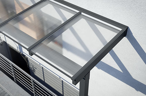 REXOpremium® VSG Alu Terrassenüberdachung mit Wandpfosten, 9m x 3,5m ...