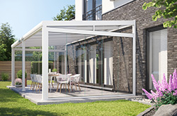 REXOclassic® Alu Terrassenüberdachung 4m x 4,5m, VSG-Glas Rexin-Shop